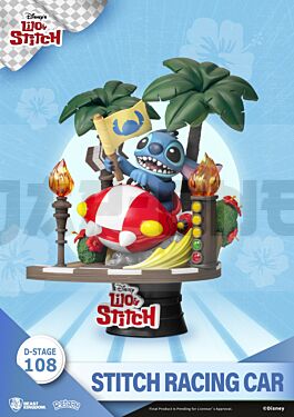 Lilo & Stitch - Stitch Racing Car - Diorama D-Stage 14.6Cm